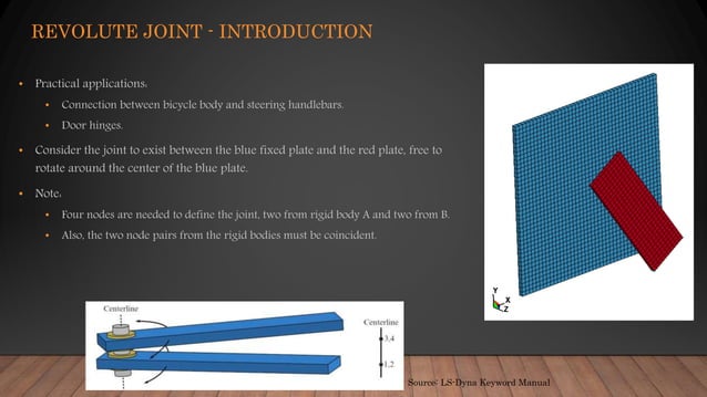 Mechanical Joints in LS-Dyna for Explicit Analysis | PPTX