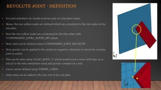 Mechanical Joints in LS-Dyna for Explicit Analysis | PPTX