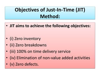Just In Time (JIT) Mechanical lectures by shubham (youtube channel) | PPTX