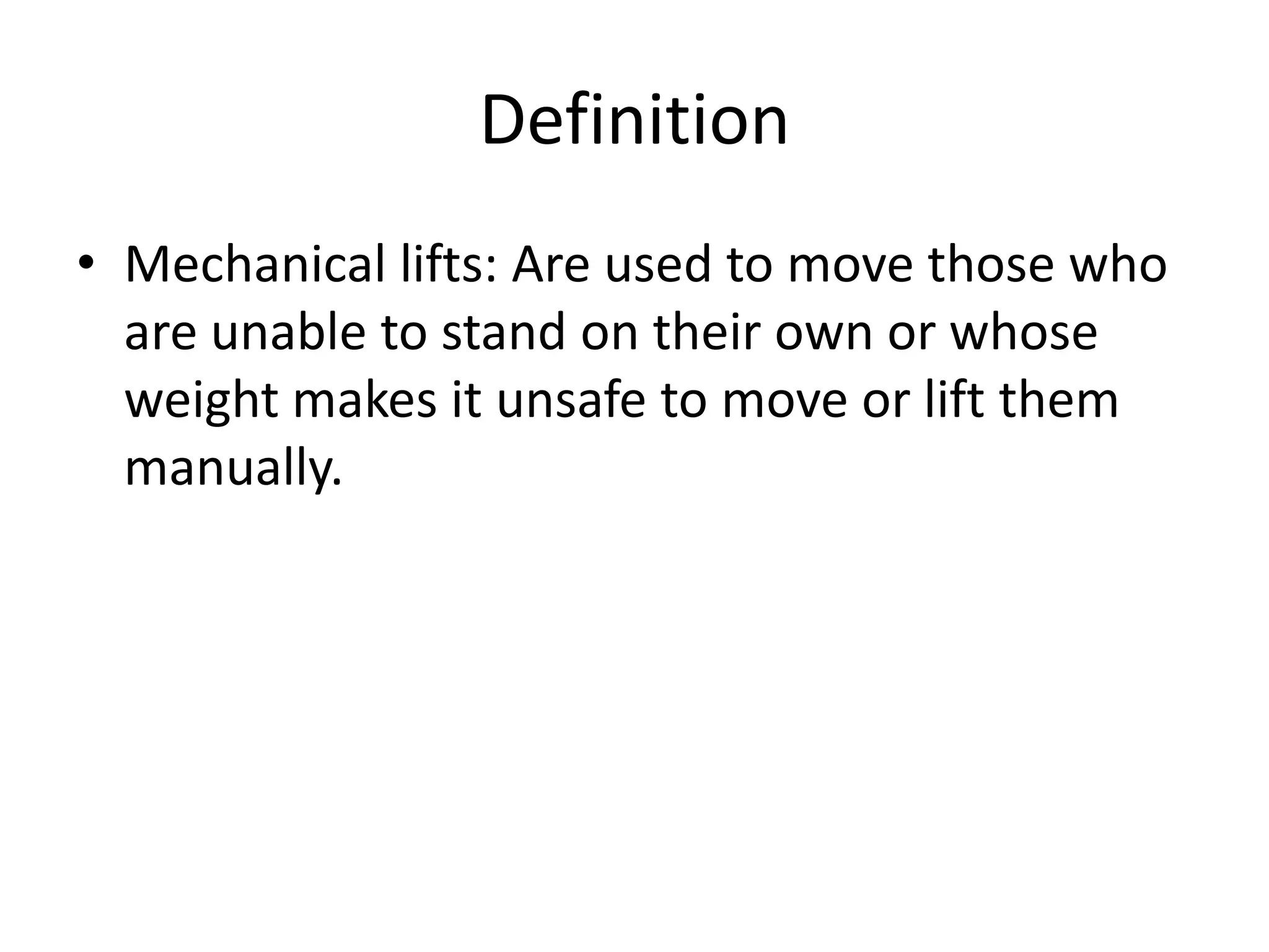 Mechanical lift | PPTX