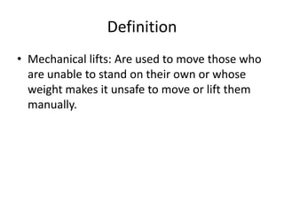 Mechanical lift | PPTX