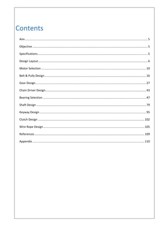 Mechanical Lifting Machine Design Project Mechanical Engineering