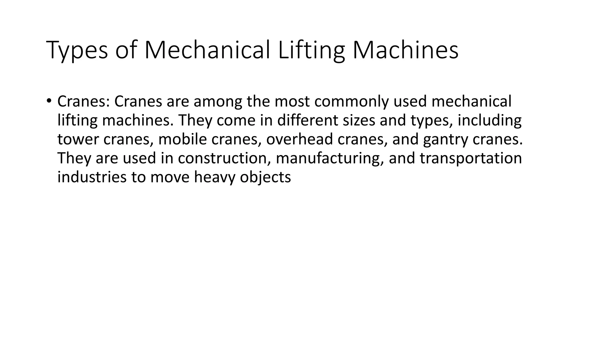 Mechanical lifting machines.pptx | Weightlifting | Sports