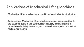 Mechanical lifting machines.pptx | Weightlifting | Sports