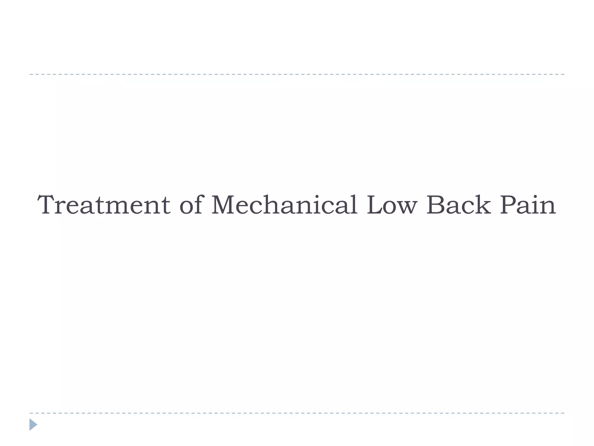 Mechanical low back pain | PPTX