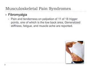 Mechanical low back pain | PPTX