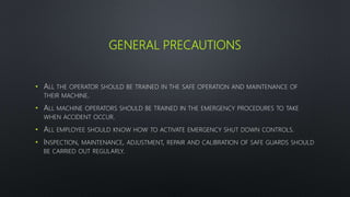 Mechanical & machinery hazards & their control | PPTX