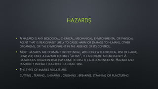 Mechanical & machinery hazards & their control | PPTX