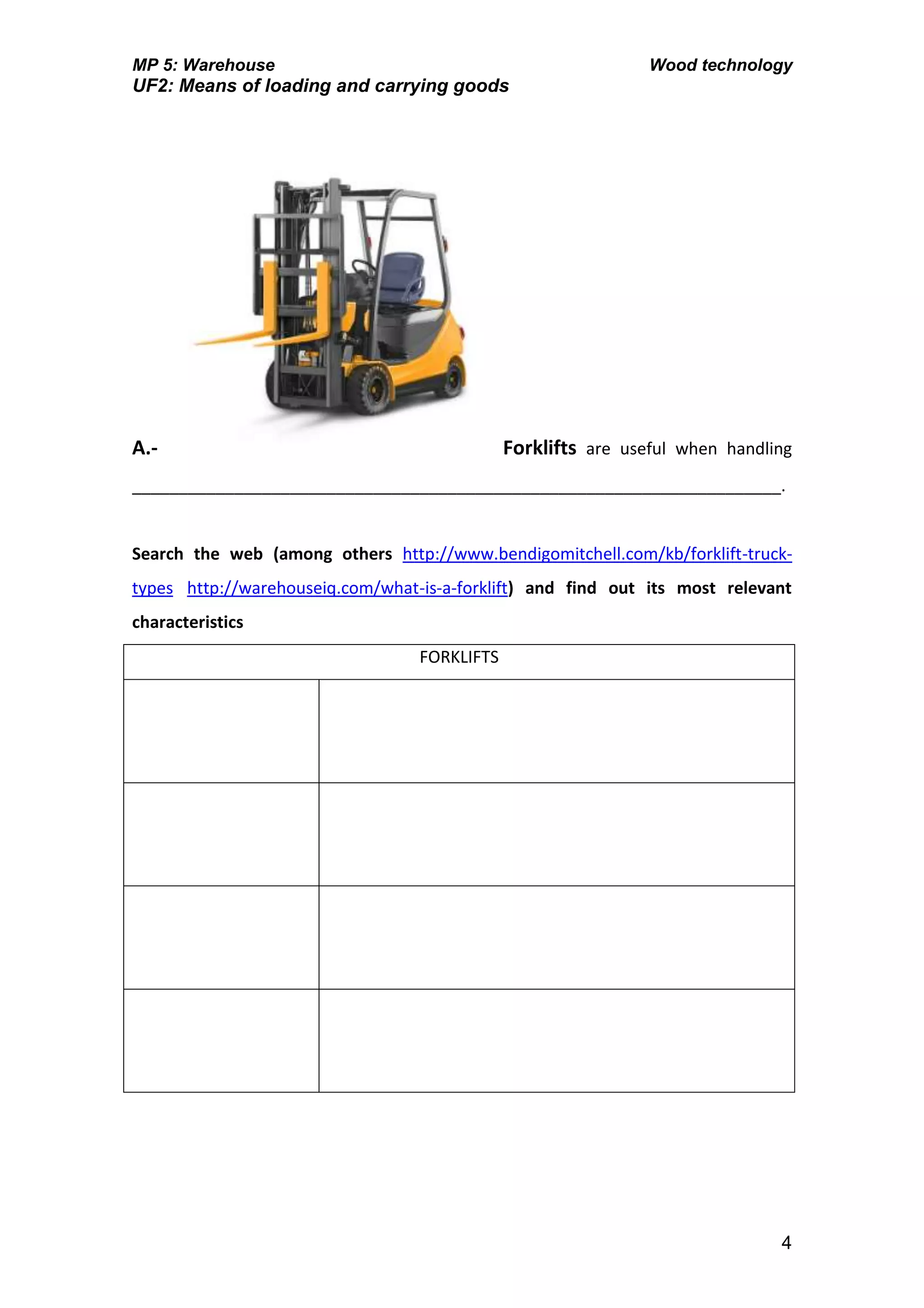 Mechanical means of loading loads | DOCX | Woodworking | Arts and Crafts