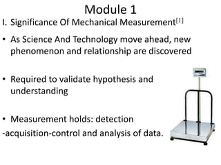 Mechanical measurement & control | PPT