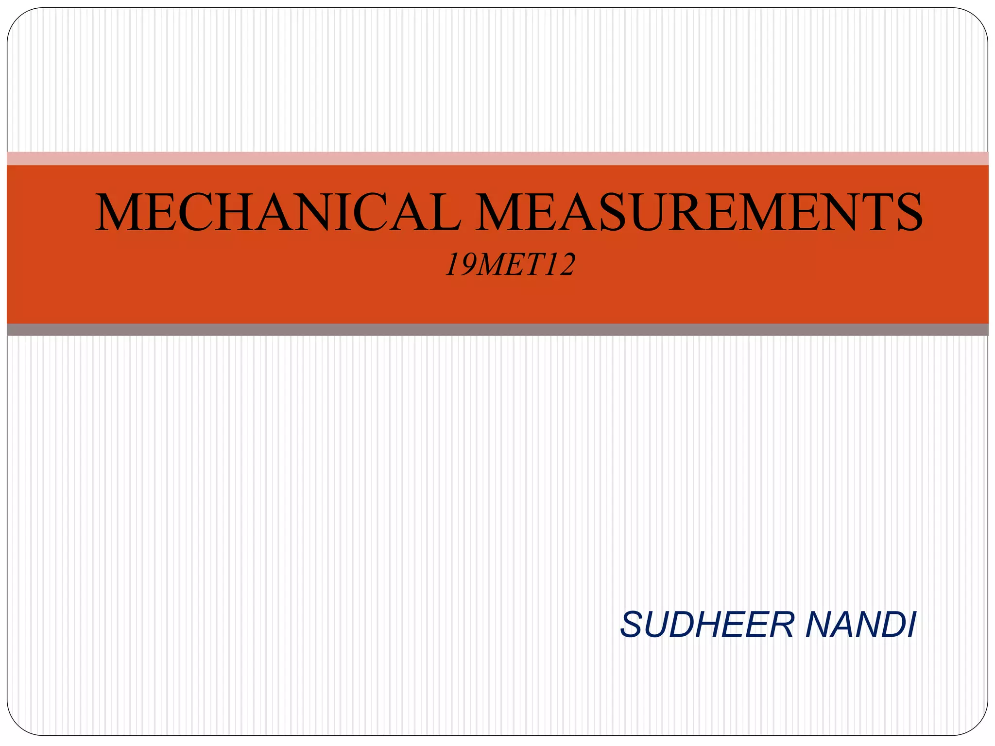 Mechanical measurements | PPT