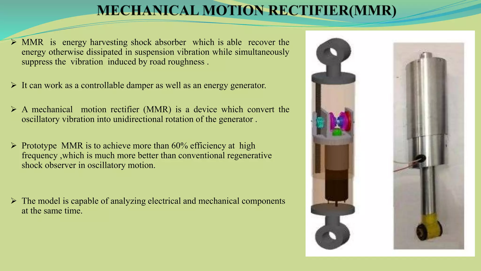 Mechanical motion rectifier | PPTX