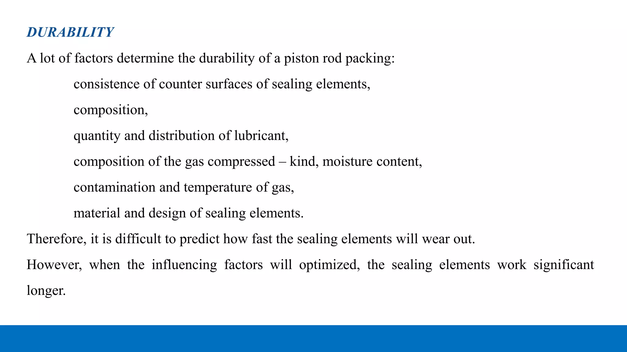MECHANICAL PISTON ROD PACKING | PPTX