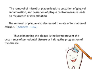 Mechanical plaque control | PPTX