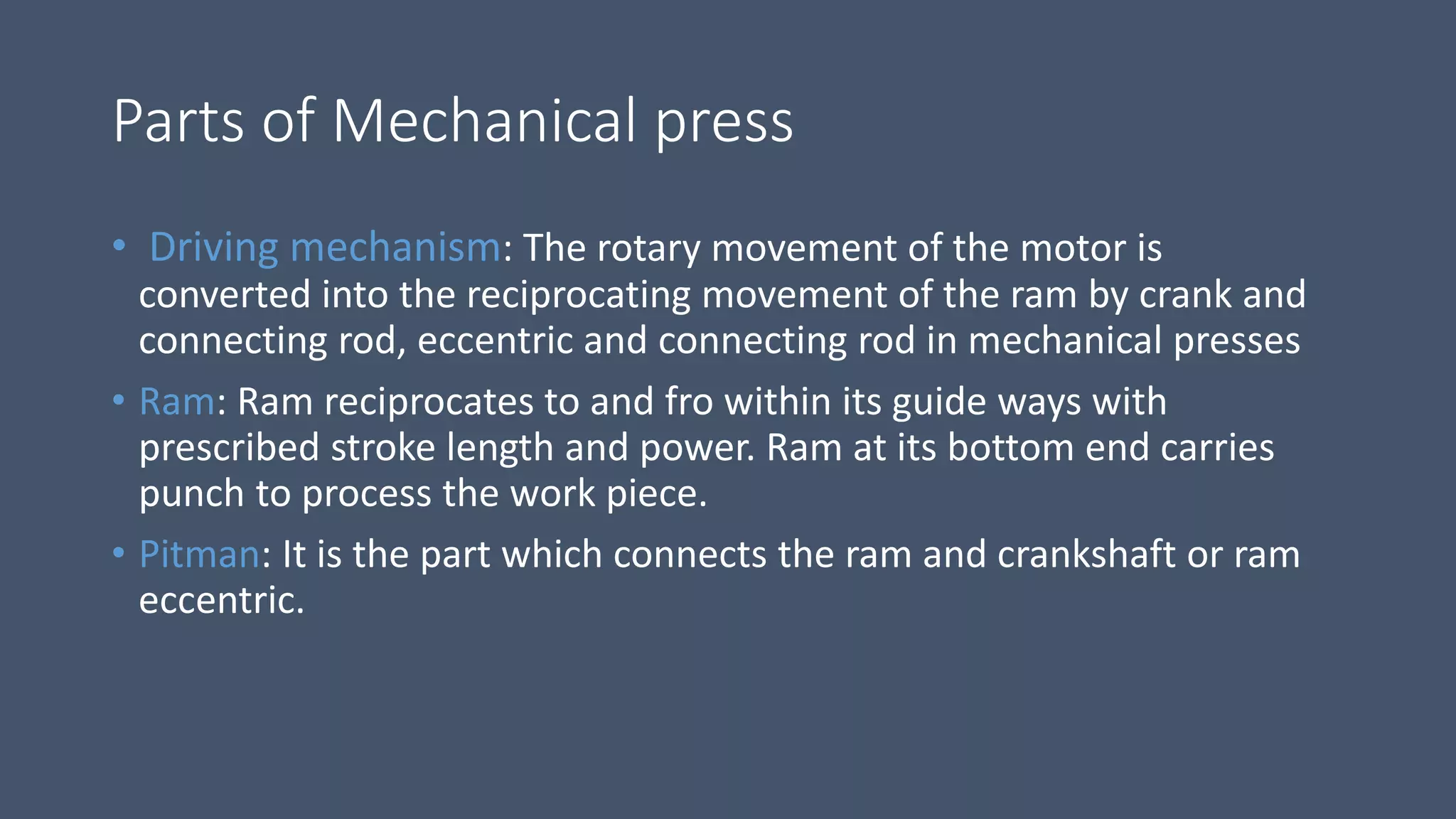 Mechanical press | PPTX