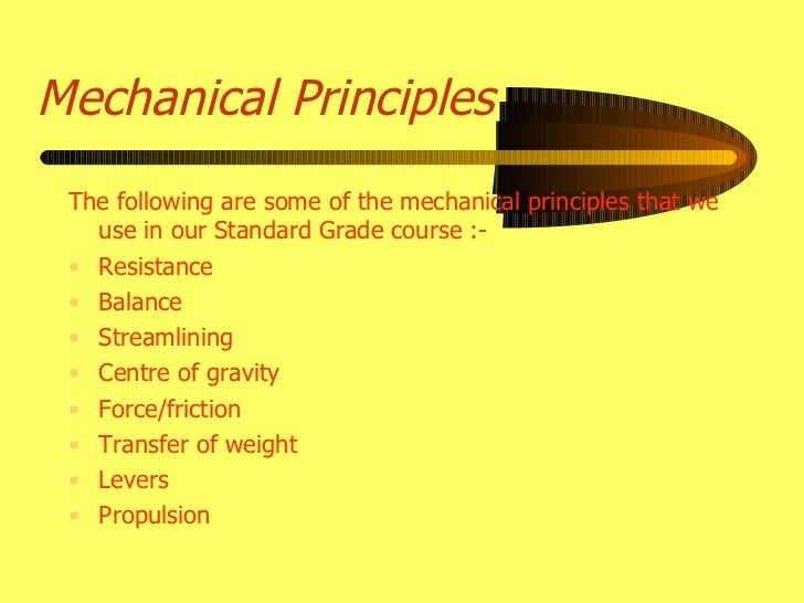 Mechanical principles sg