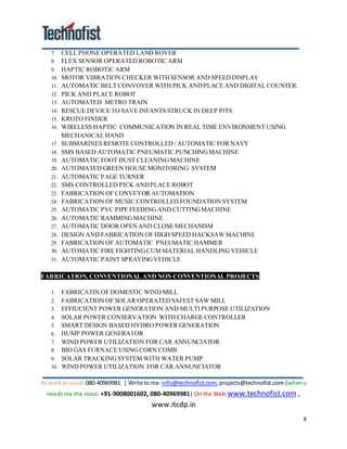 Mechanical project list | PDF