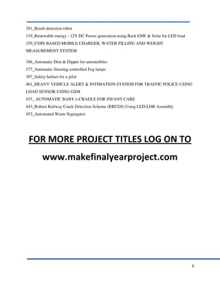 Mechanical projects 2015 16 | PDF