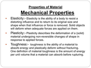 Mechanical properties of Material | PPTX