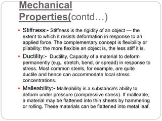 Mechanical properties of Material | PPTX