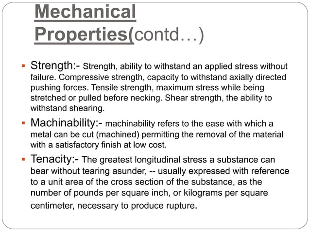 Mechanical properties of Material | PPTX