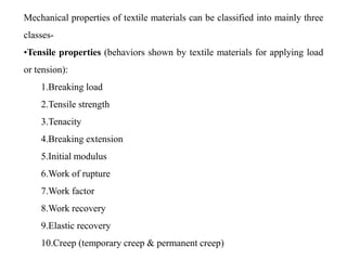 Mechanical Properties of textile fibers.pptx
