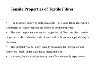 Mechanical Properties of textile fibers.pptx