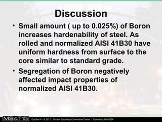 Mechanical properties and microstructure of aisi 41B30 forgings in as ...