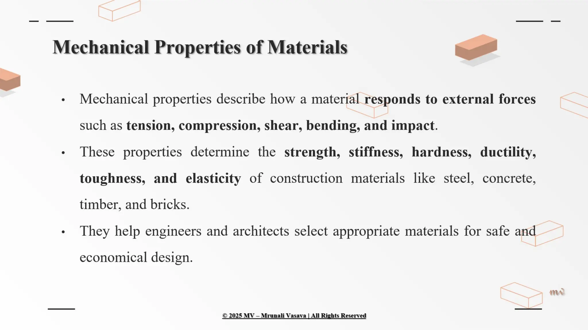 Mechanical Properties of Construction Materials | PPTX