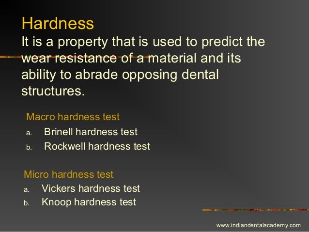 Mechanical properties of dental materials/ oral surgery courses Mechanical properties of dental materials/ oral surgery courses
