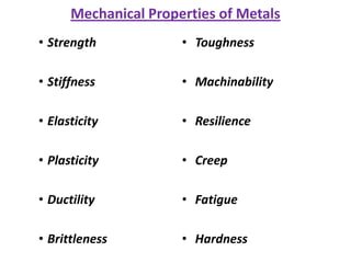 Mechanical properties of material | PPTX
