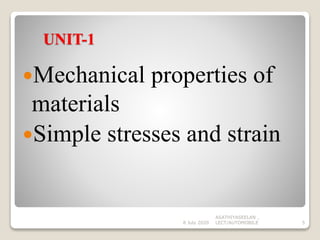 Mechanical properties of material | PPT