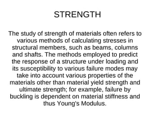 Mechanical properties of materials | ODP