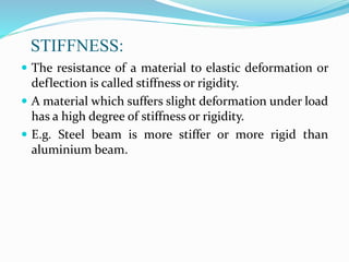 Mechanical properties of materials | PPTX
