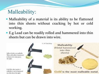 Mechanical properties of materials | PPTX