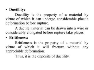 Mechanical properties of materials | PPTX | Geology | Science
