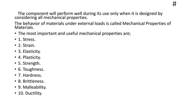 Mechanical Properties of Materials ppt fileppt | PPT