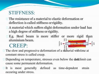 Mechanical properties of materials by ombaran singh | PPT