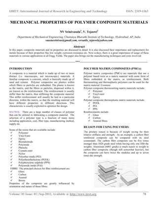 Mechanical properties of polymer composite materials | PDF