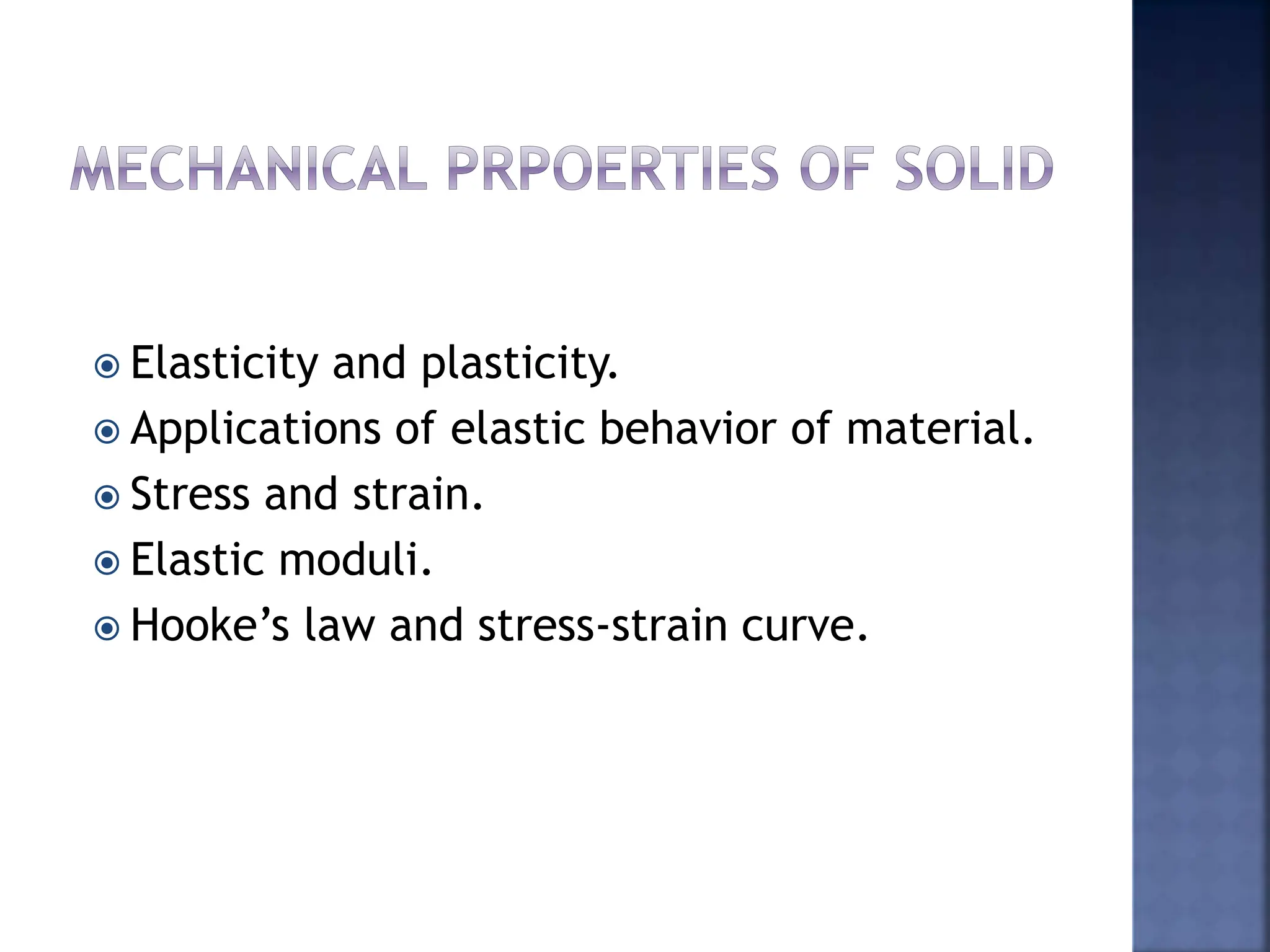 Mechanical properties of solid for btech.pptx | Free Download