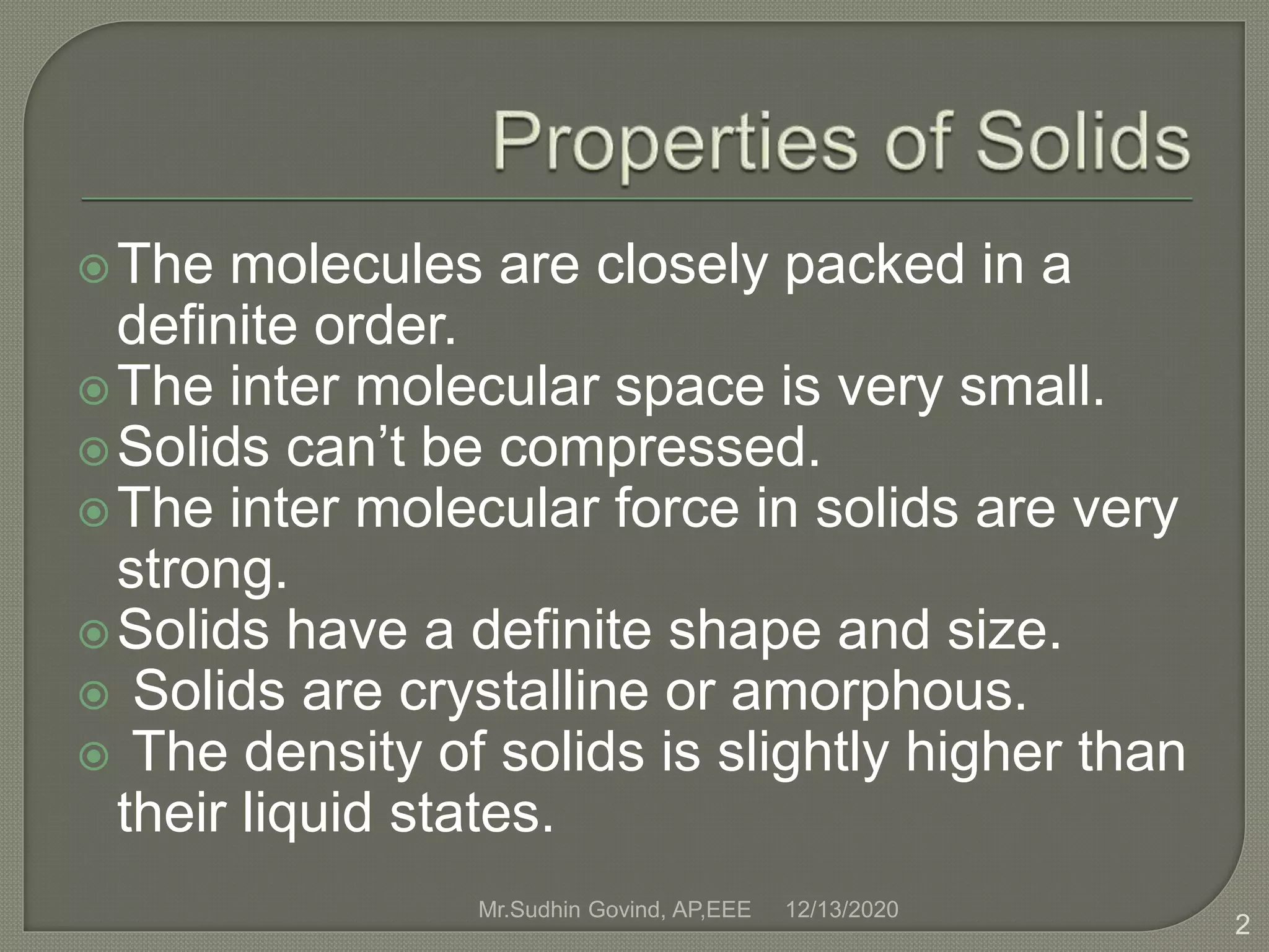 Mechanical properties of solids | PPTX