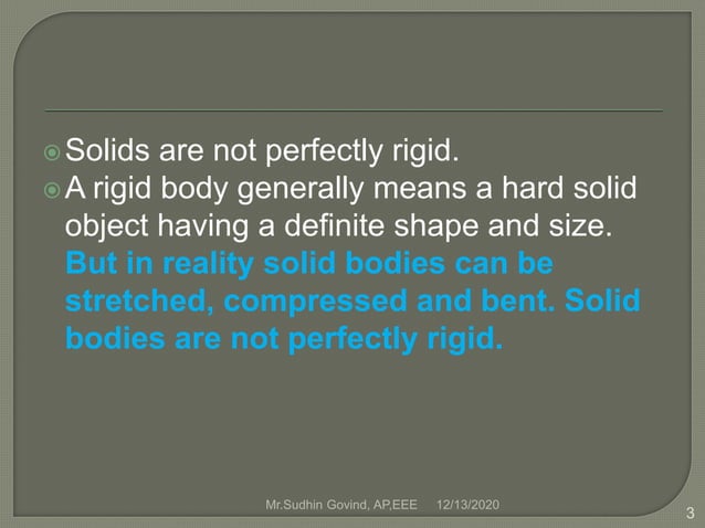 Mechanical properties of solids | PPTX | Physics | Science