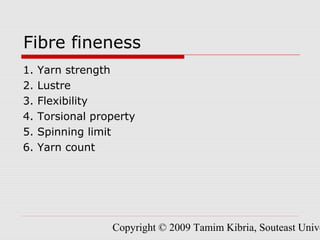 Mechanical properties of yarn | PPT