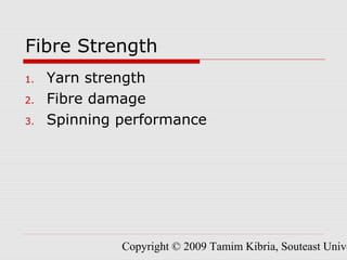 Mechanical properties of yarn | PPT