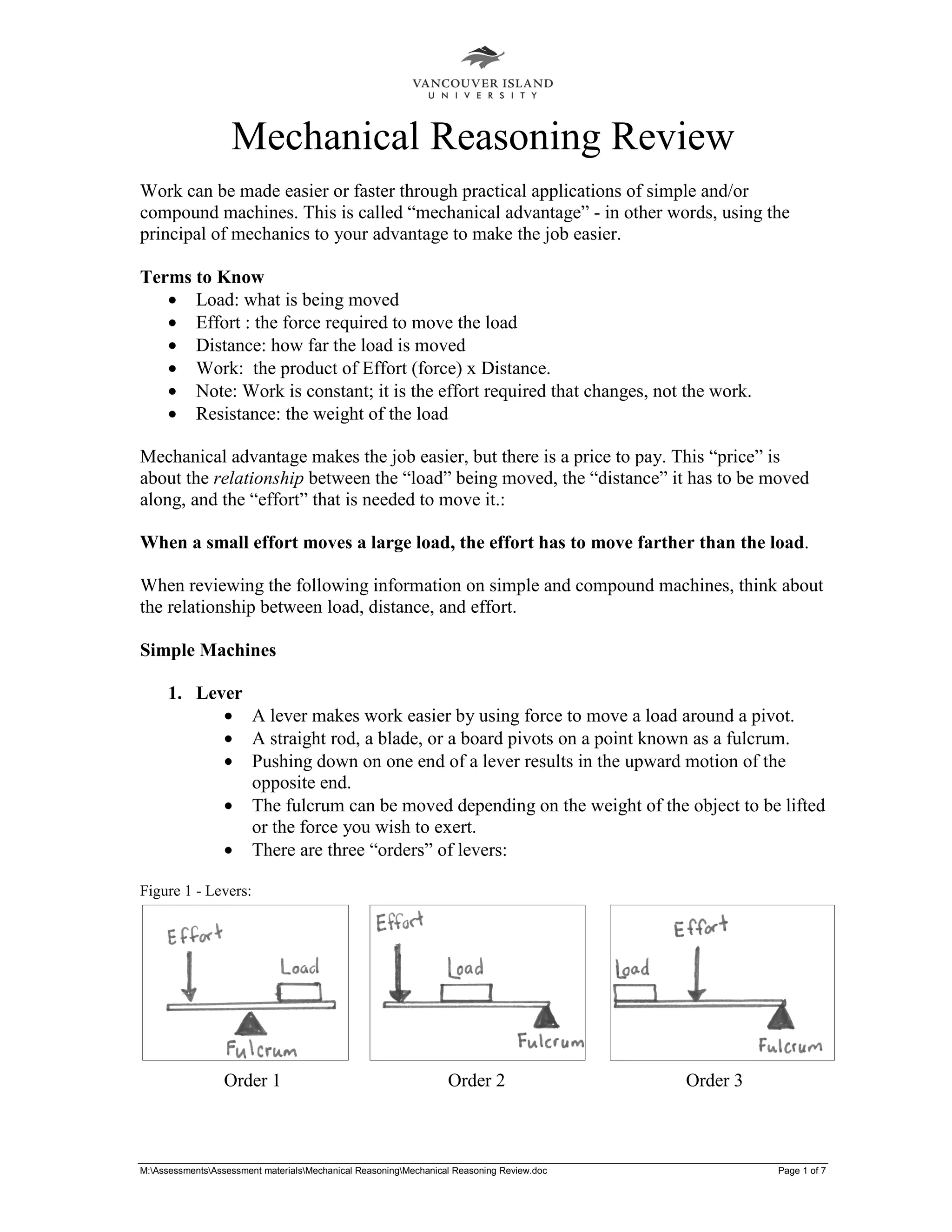 Mechanical reasoningreview | PDF