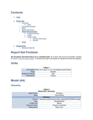 NON LINEAR ANALYSIS OF STRUCTURAL STEEL I BEAM | PDF | 3-D Graphics ...
