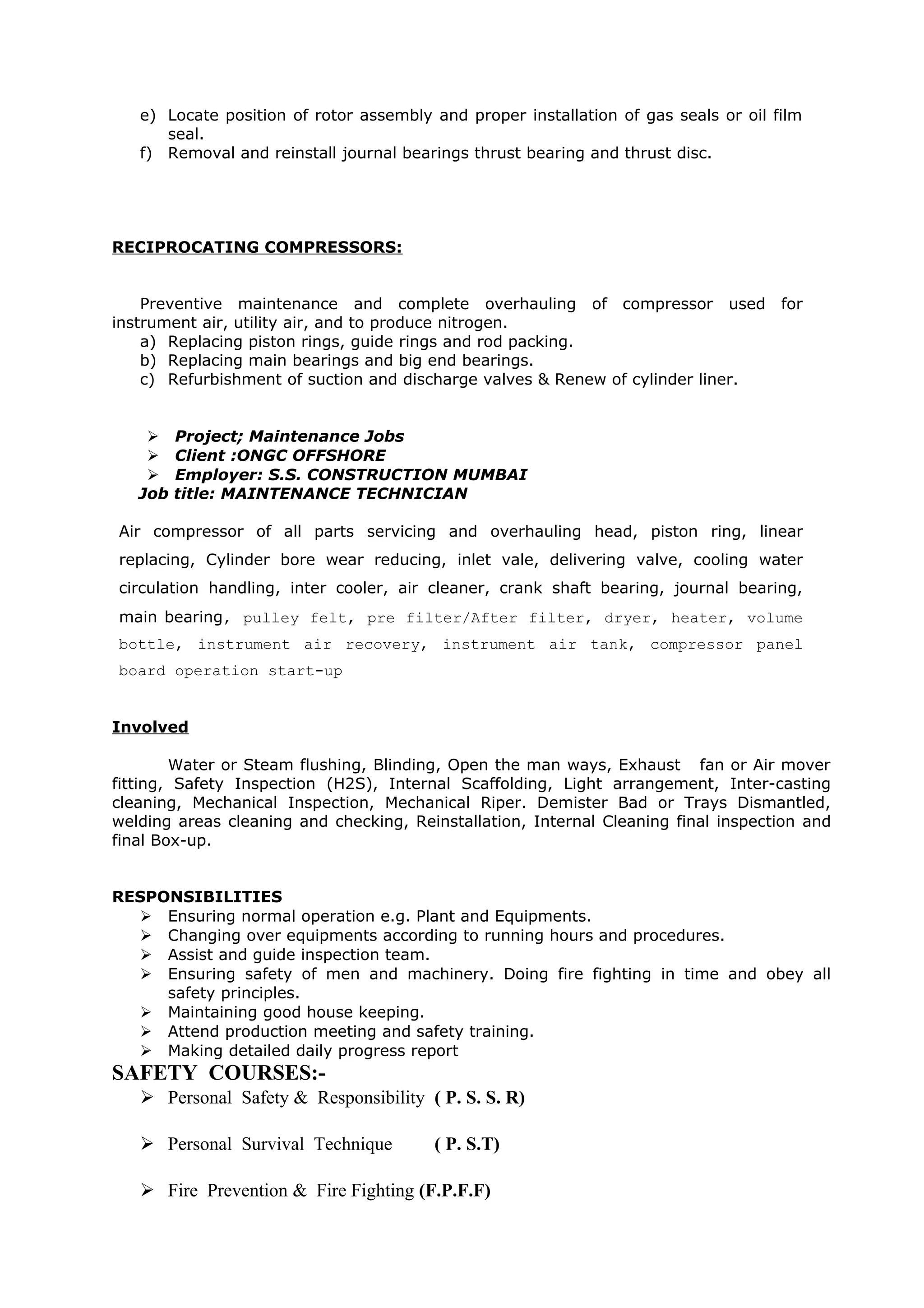 Mechanical resume (1) | DOC