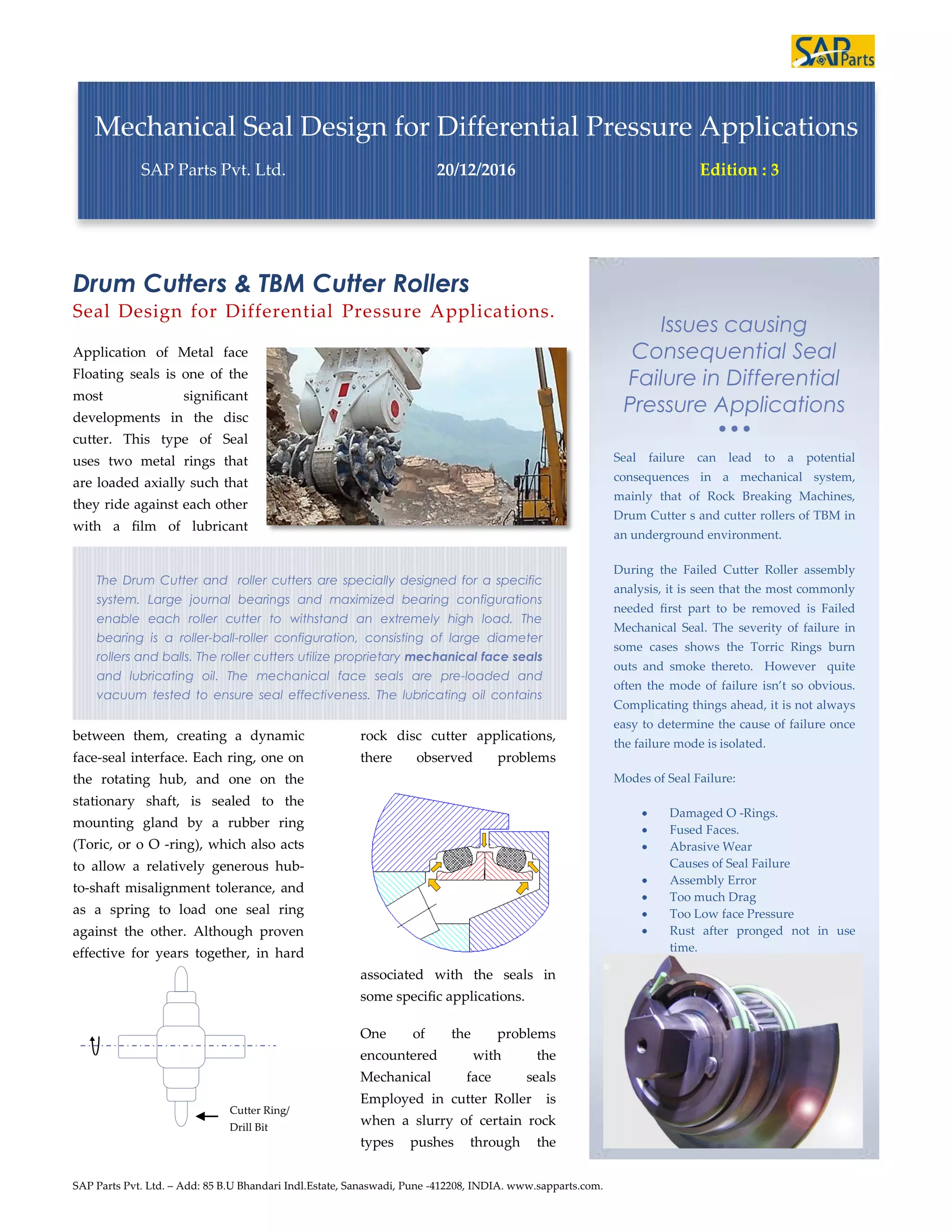 Mechanical Seal Design For Differential Pressure Applications | PDF
