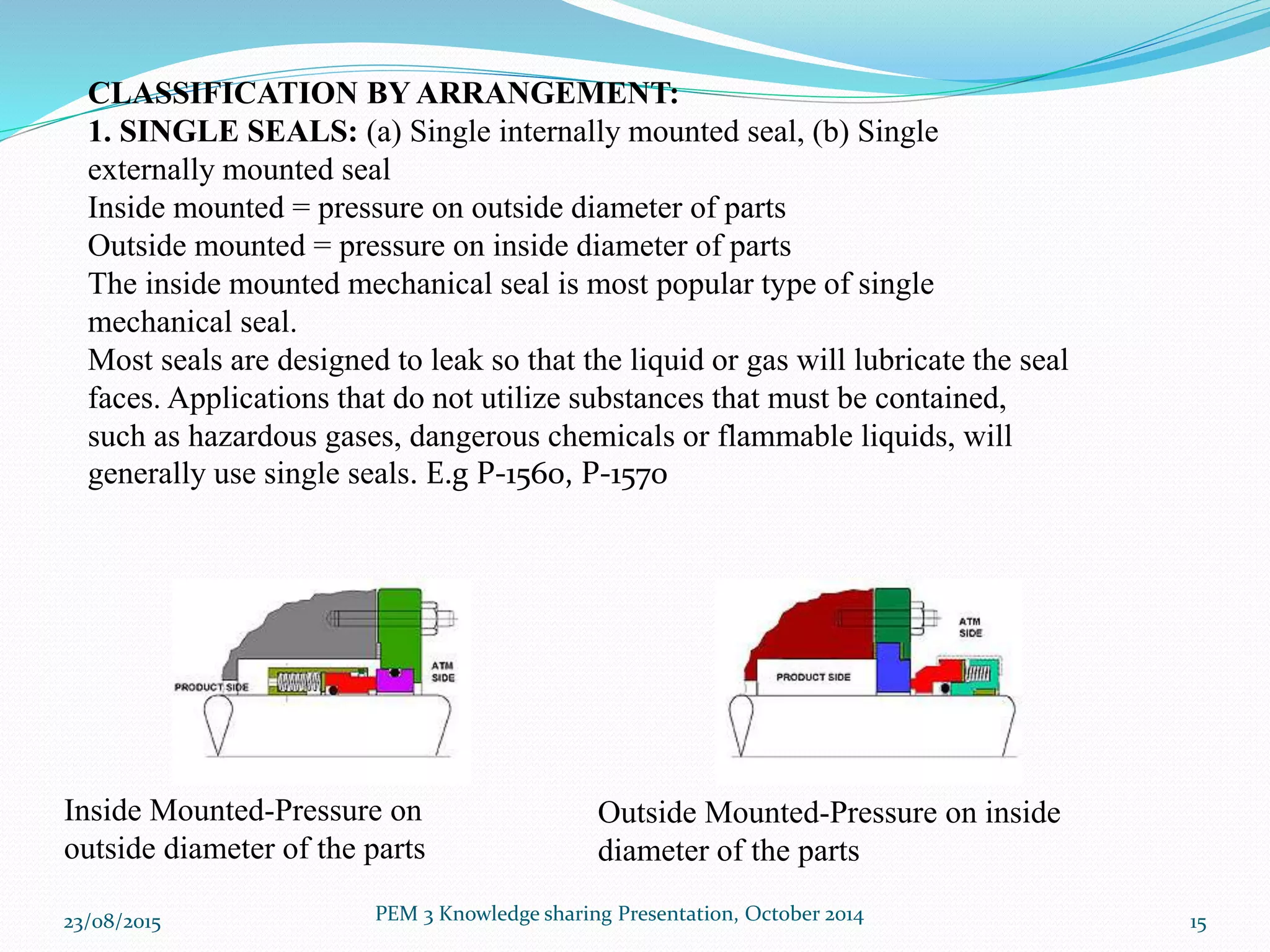 Mechanical seal presentation 1 | PPTX