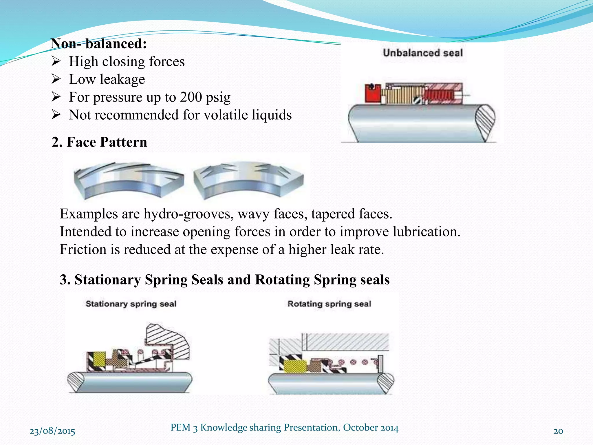 Mechanical seal presentation 1 | PPTX